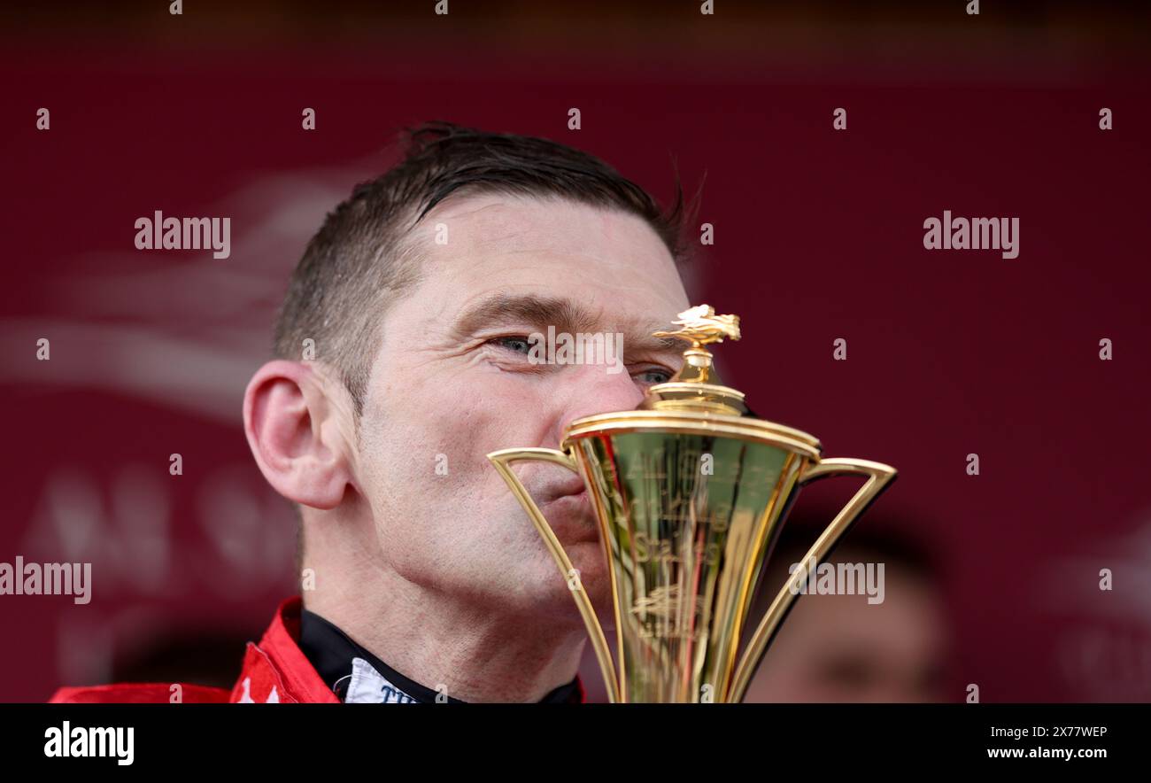 Jockey Robert Havlin after riding Audience to victory in the Al Shaqab ...
