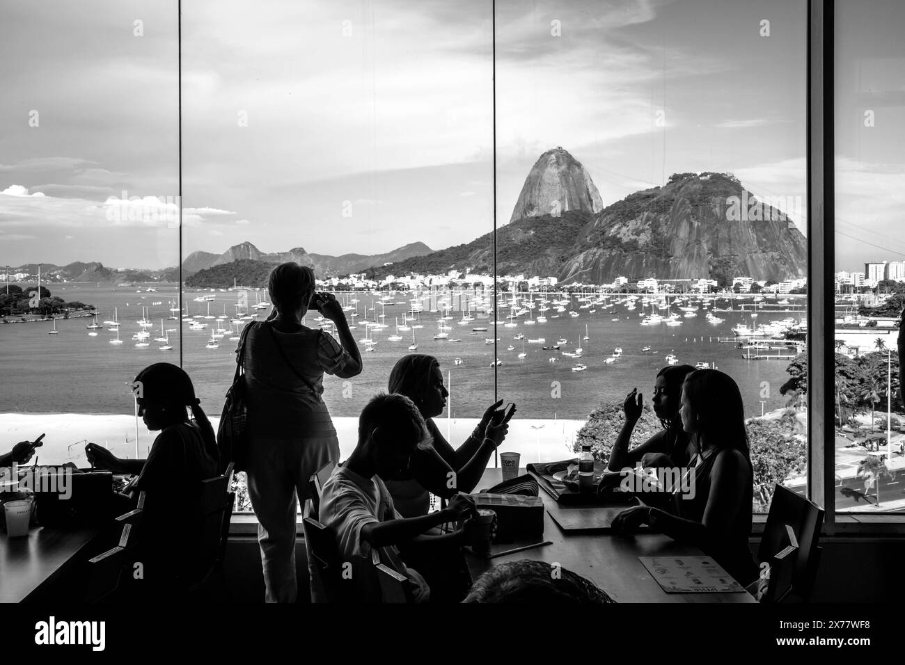 Views of Botafogo Bay and Sugarloaf Mountain From The Cafe at The ...