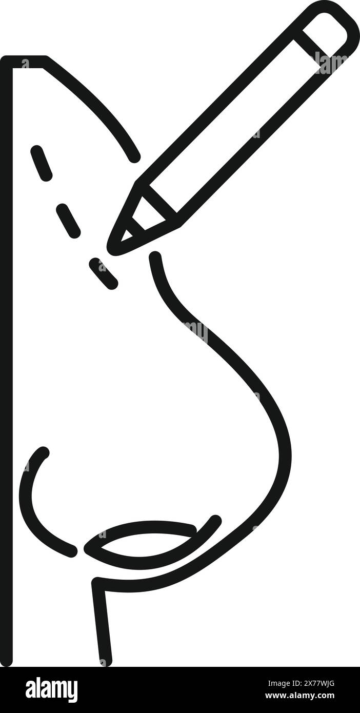 Minimalist black and white line drawing of a hand writing on a note pad ...