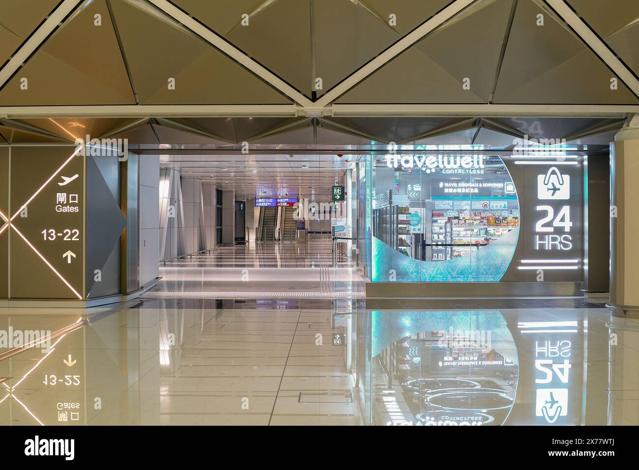 HONG KONG, CHINA - DECEMBER 08, 2023: travelwell autonomous shop in Hong Kong International ...
