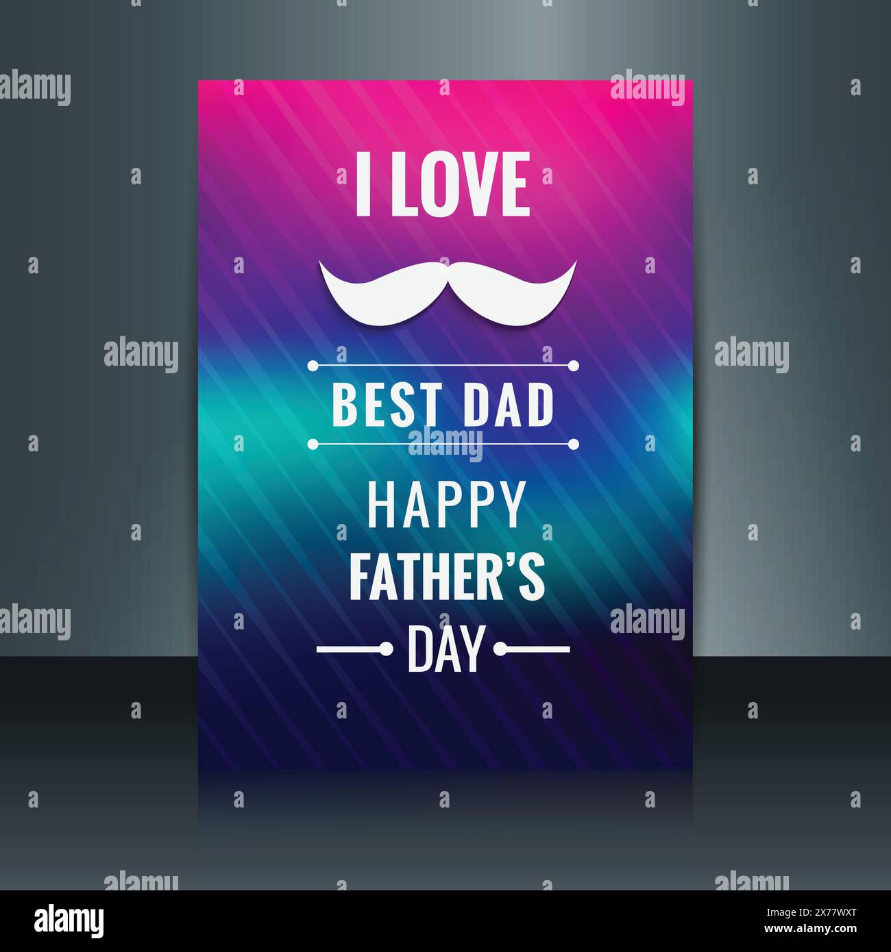 Colorful father's day card Stock Vector Image & Art - Alamy