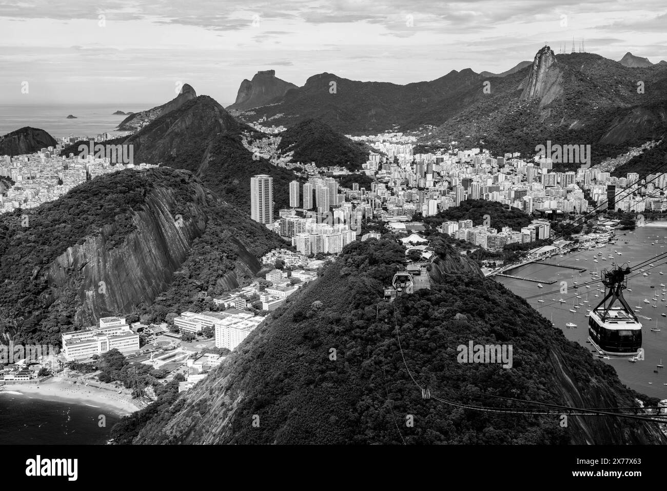 An Aerial View of The City of Rio de Janeiro from Sugarloaf Mountain ...