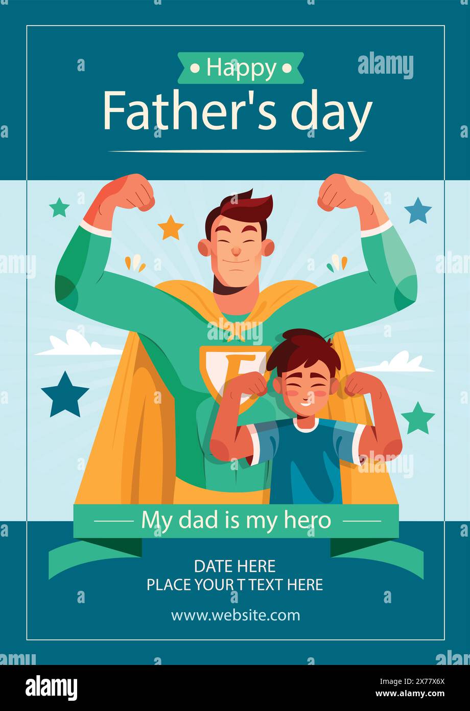 Flat father's day vertical poster template Stock Vector Image & Art - Alamy