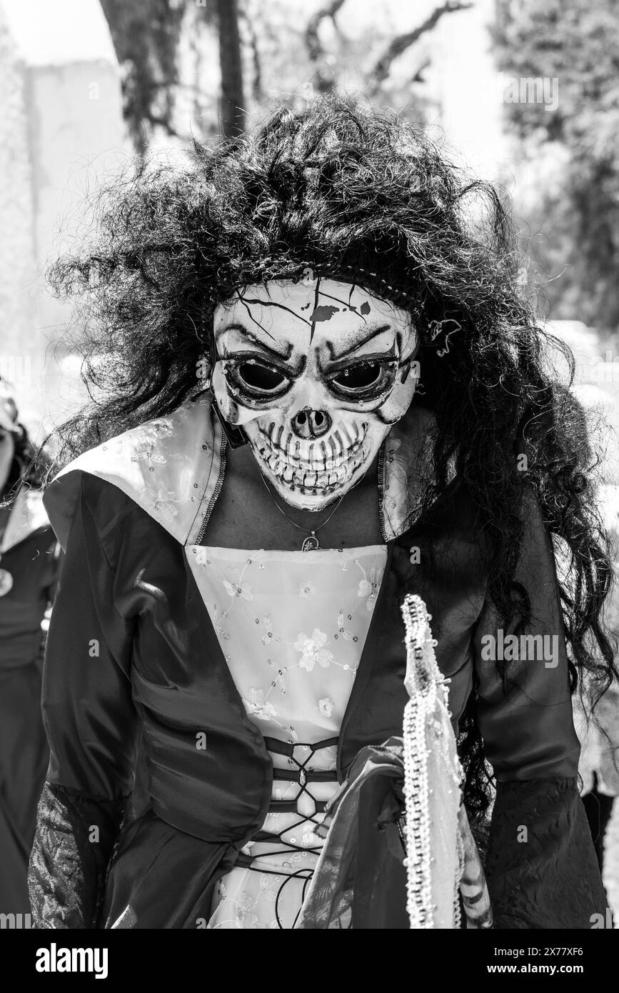 Local People Dressed In Devil Costumes Take Part in A Street Procession ...