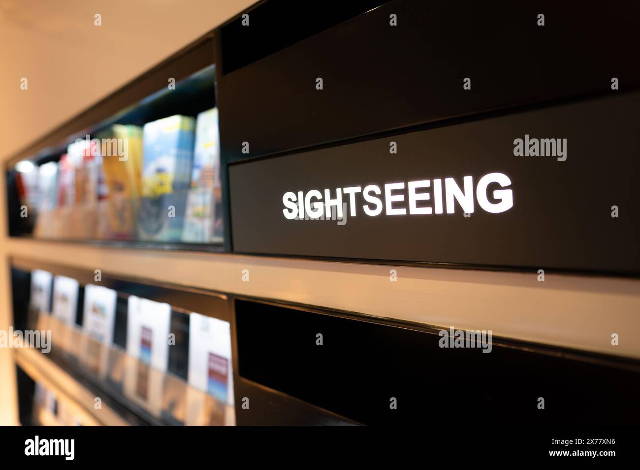 HONG KONG, CHINA - DECEMBER 04, 2023: informative brochures on display ...