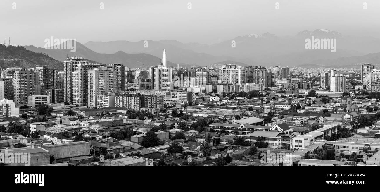 A View of The City of Santiago, Santiago Metropolitan Region, Chile ...