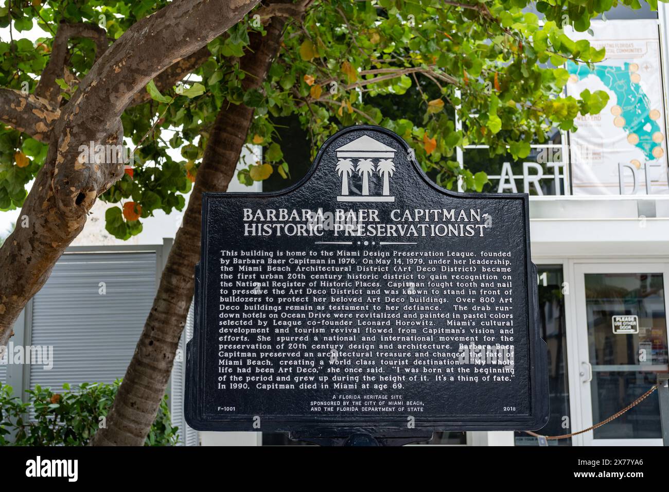 South Beach, Miami Beach, Florida - April 4, 2024: Barbara Baer ...