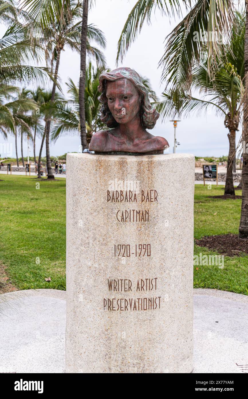 South Beach, Miami Beach, Florida - April 4, 2024: Barbara Baer ...