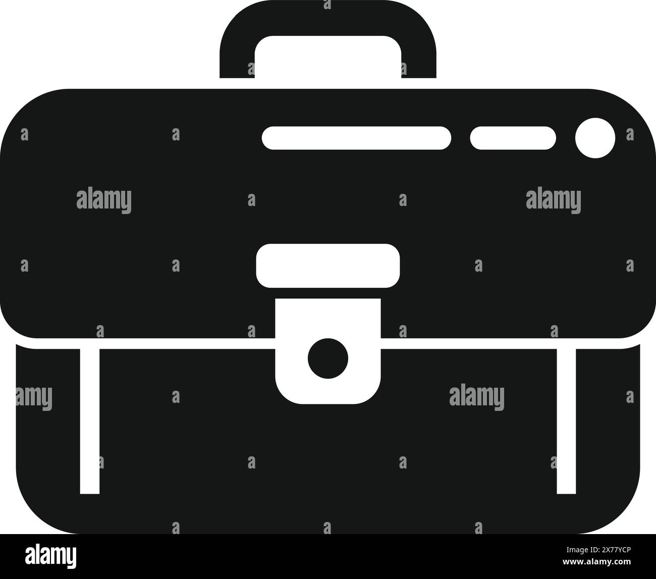 Vector illustration of a black briefcase icon suitable for business ...
