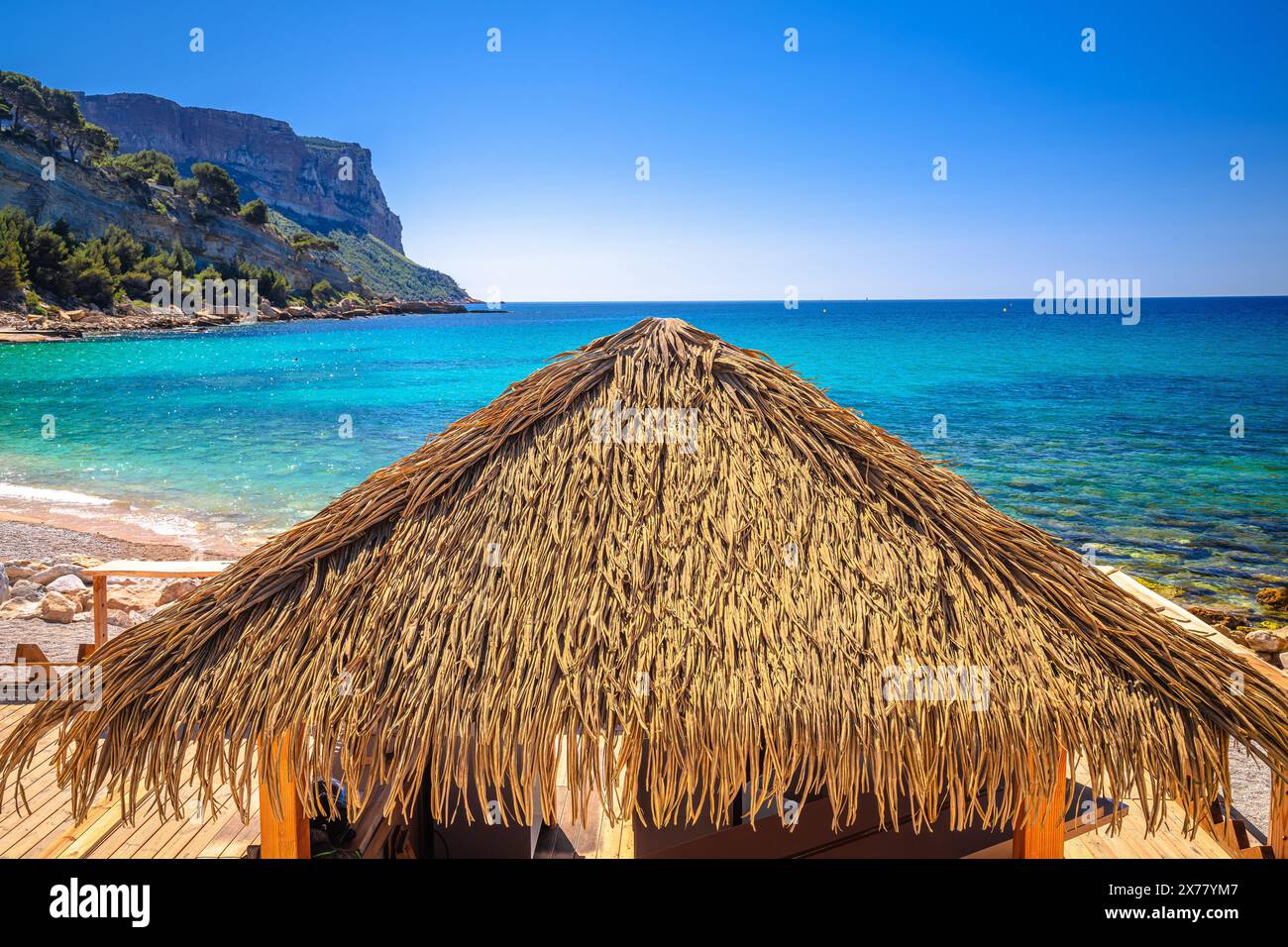 Idyllic coastal town of Cassis on French riviera beach view, southern ...
