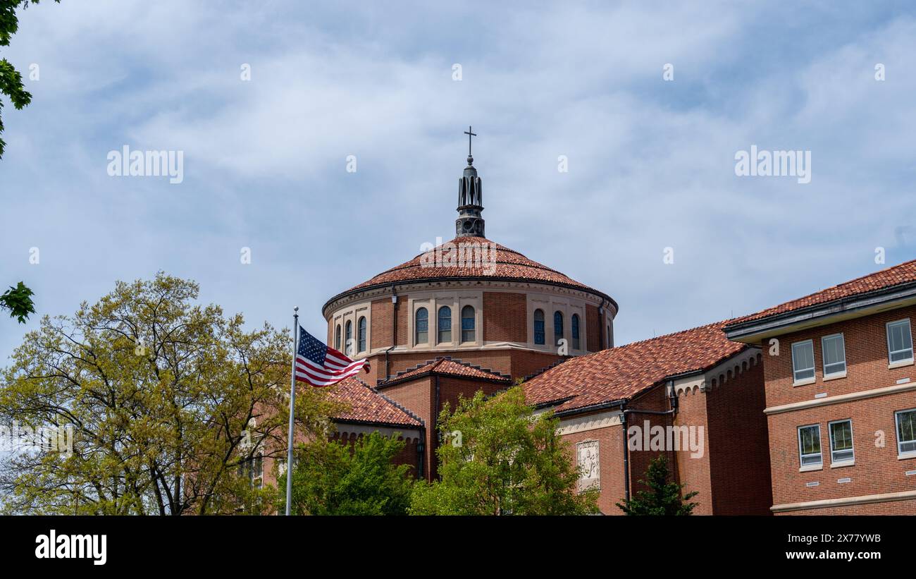 Emmitsburg, Maryland - April 23, 2024: Dome of the Basilica at the ...