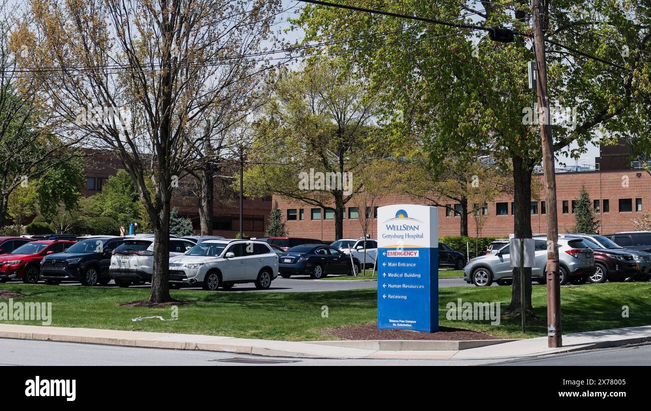 Gettysburg, PA - April 23, 2024: WellSpan Gettysburg Hospital Stock ...