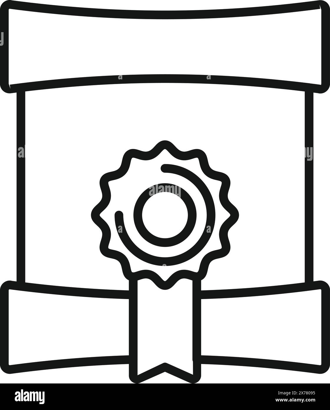 Certificate merit emblem ribbon hi-res stock photography and images - Alamy