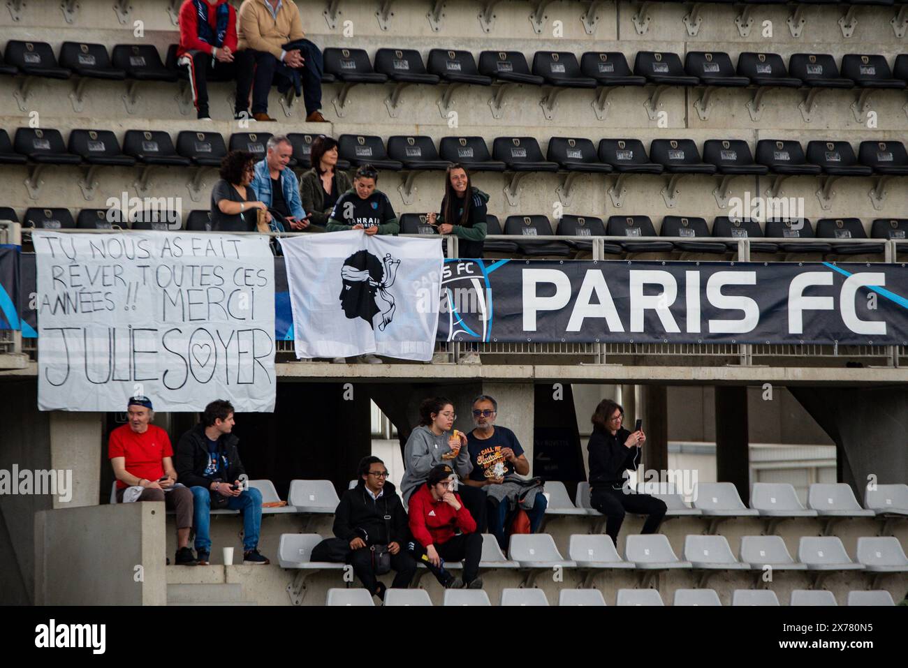 Paris, France. 17th May, 2024. The fans came to cheer up Julie Soyer of ...