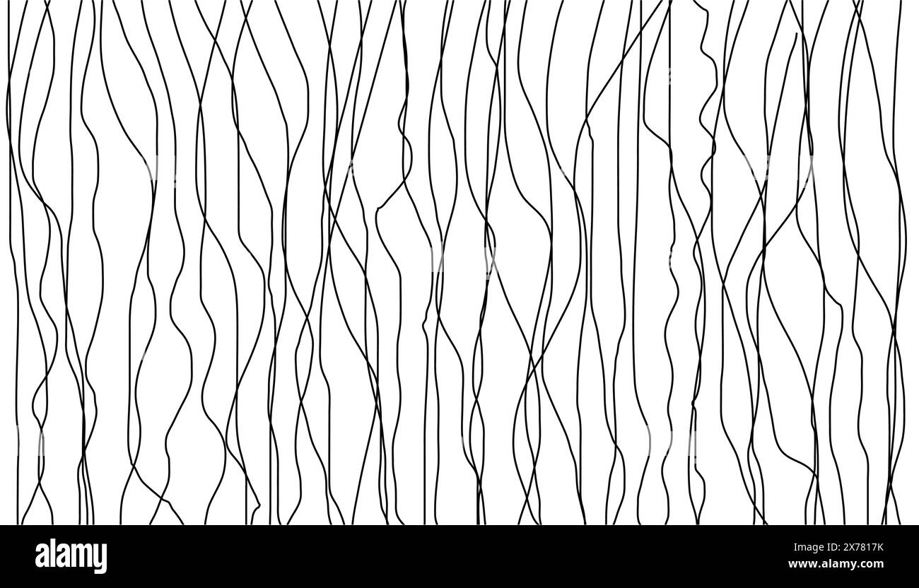 Hand drawn wavy background horizontal surface seamless wallpaper line ...
