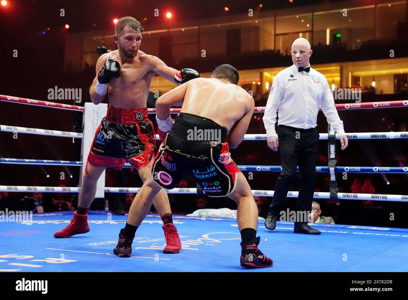 Isaac Lowe (left) in action against Hasibullah Ahmadi in their ...