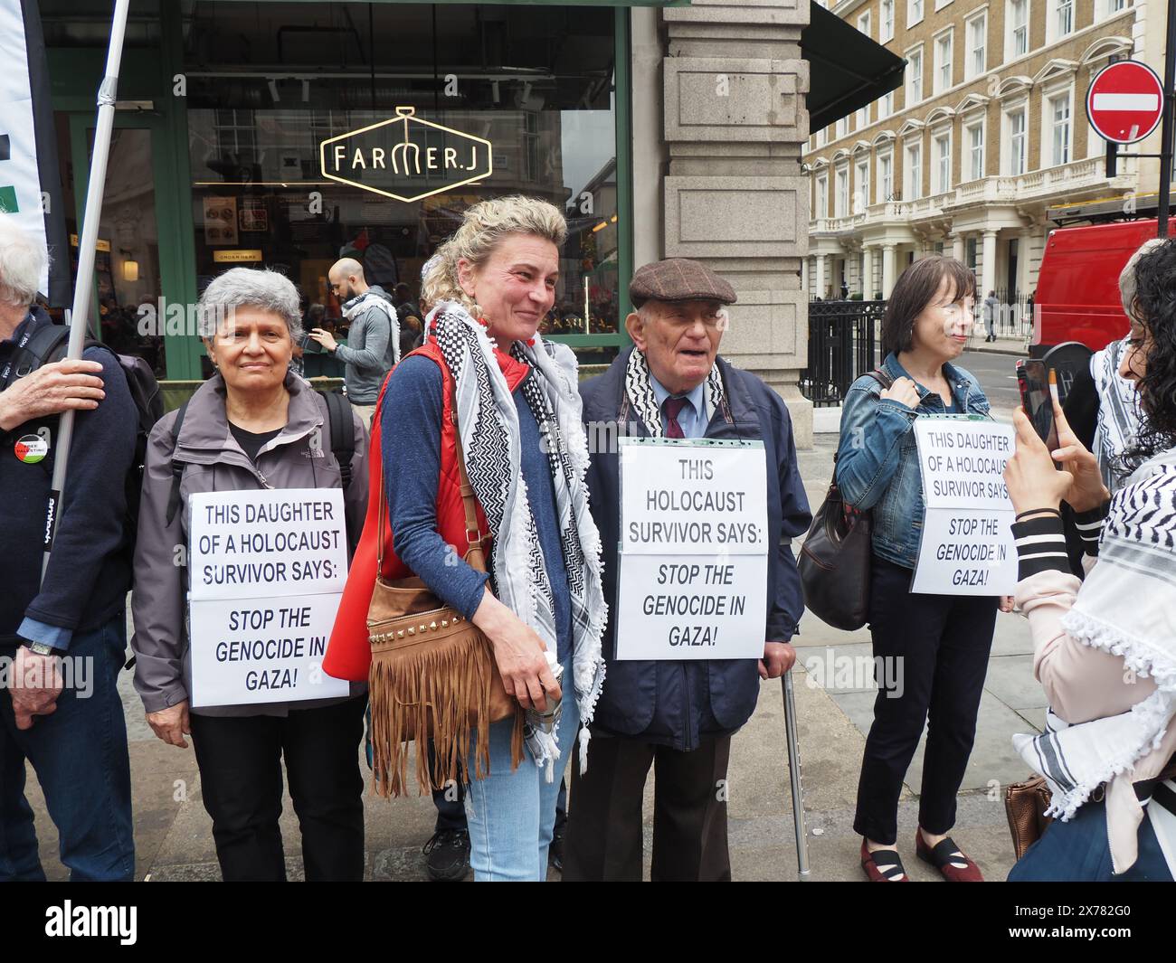 London, UK. 18th May, 2024. Holocaust survivors and relatives engage ...