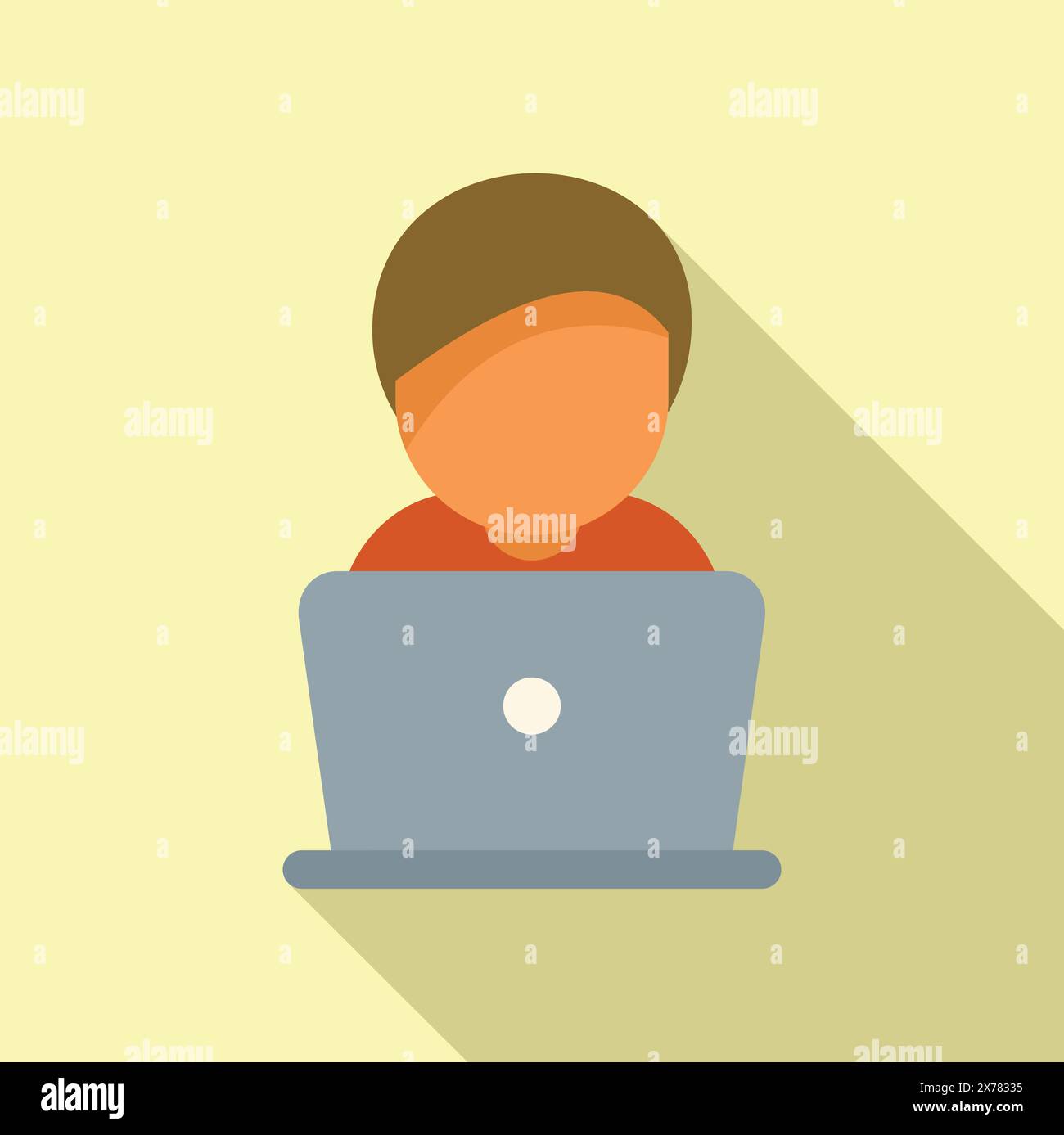 Avatar working on laptop vector hi-res stock photography and images - Alamy