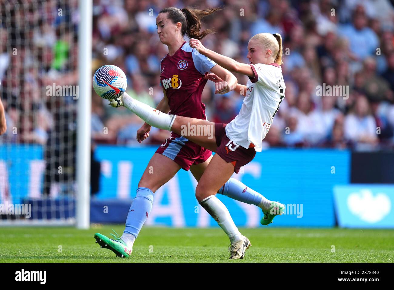 Manchester City's Laura Blindkilde Brown (right) in action during the ...