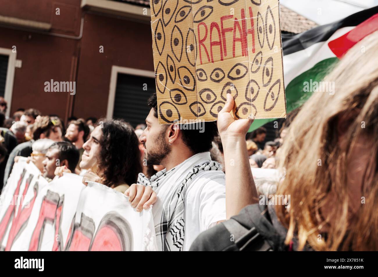 Turin, Italy. 18th May 2024. Students from the University and ...
