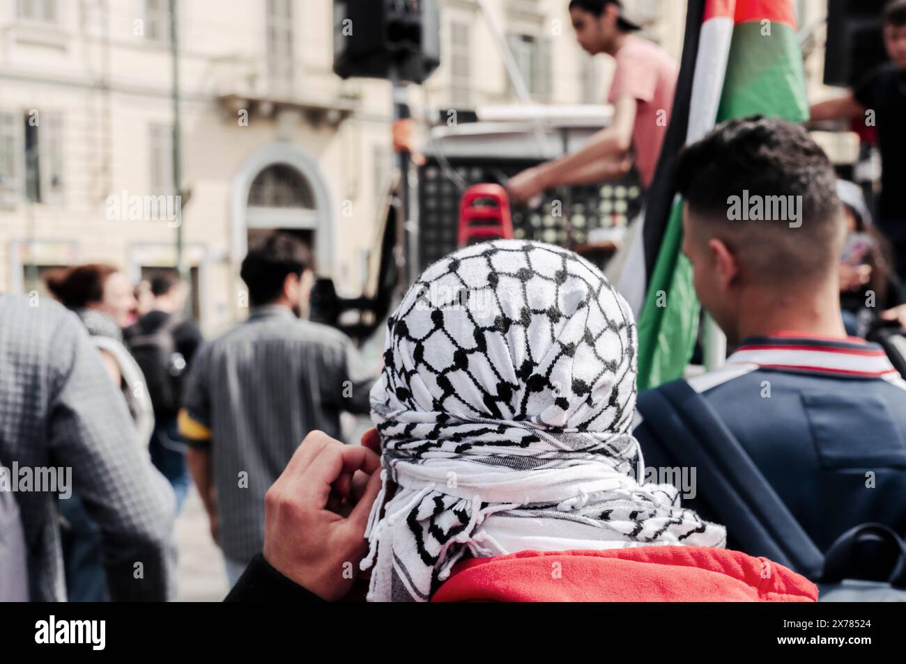 Turin, Italy. 18th May 2024. Students from the University and ...