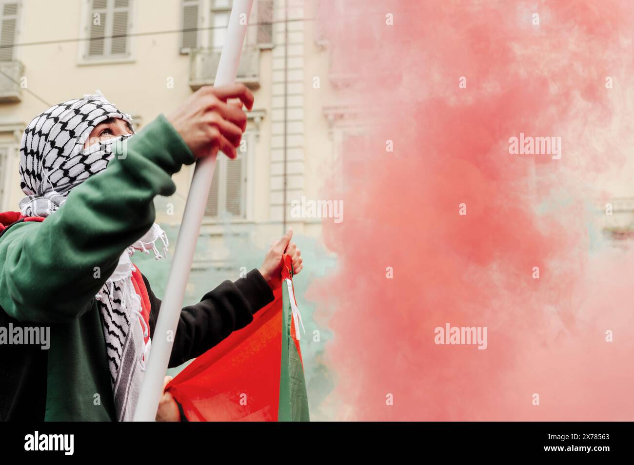 Turin, Italy. 18th May 2024. Students from the University and ...