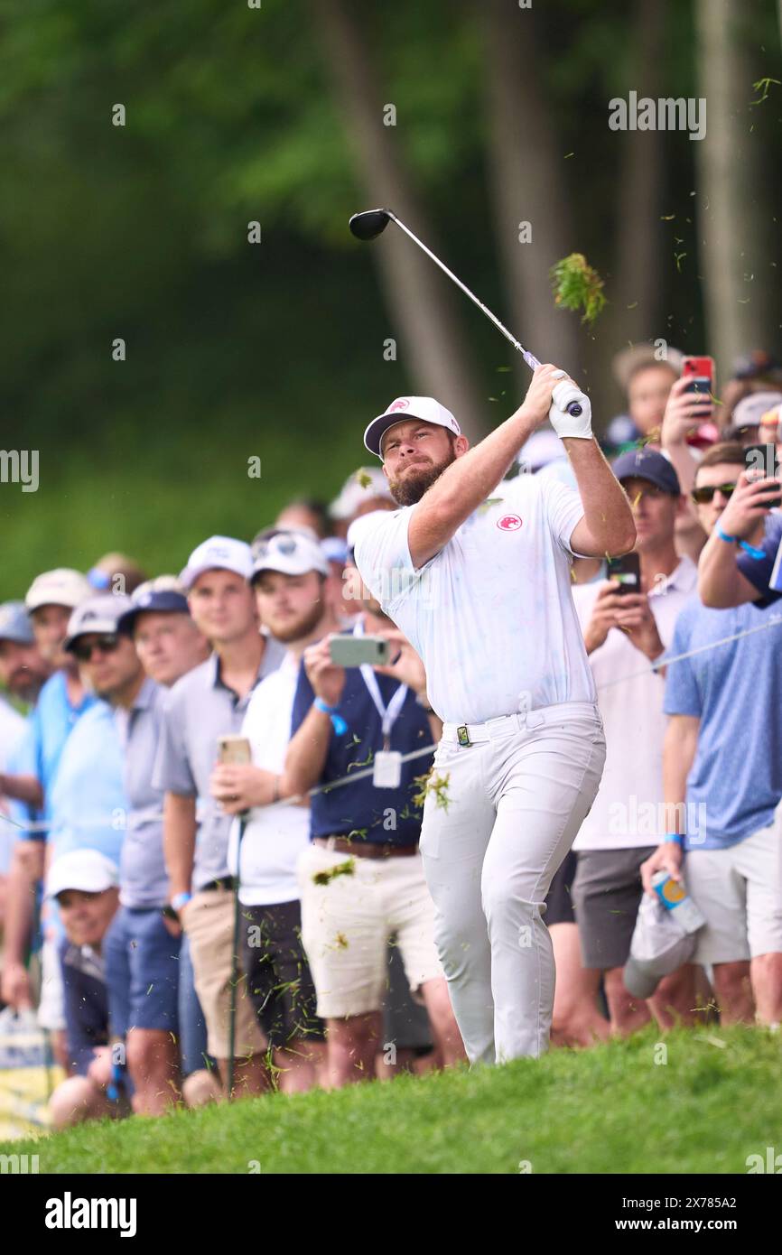 Tyrrell Hatton of England in action during Round 1 of the 2024 PGA ...