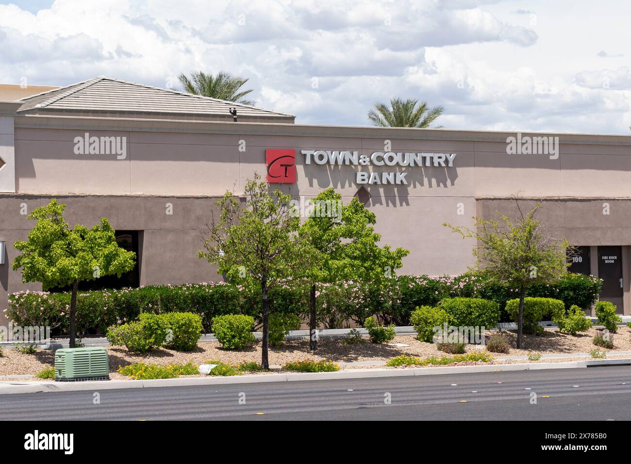 Las Vegas, Nevada, USA - May 31, 2023: A Town and Country Bank office ...