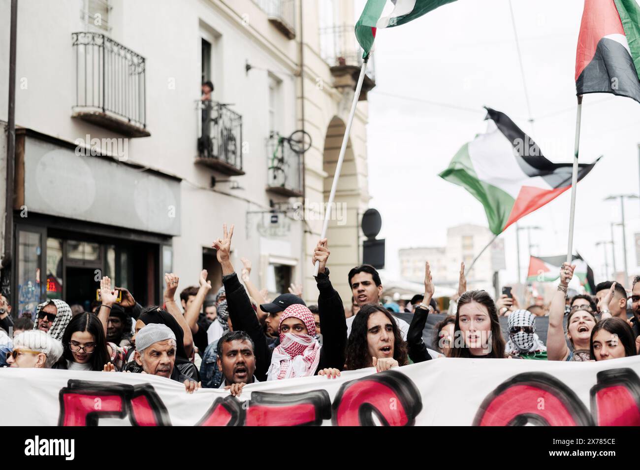 Turin, Italy. 18th May 2024. Students from the University and ...