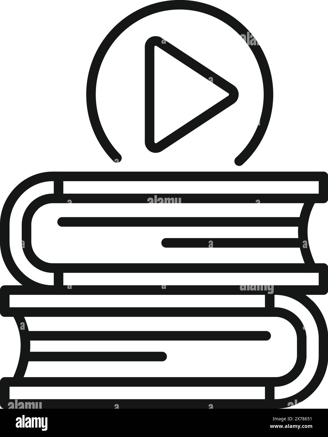 Minimalistic line art elearning concept icon for online education ...