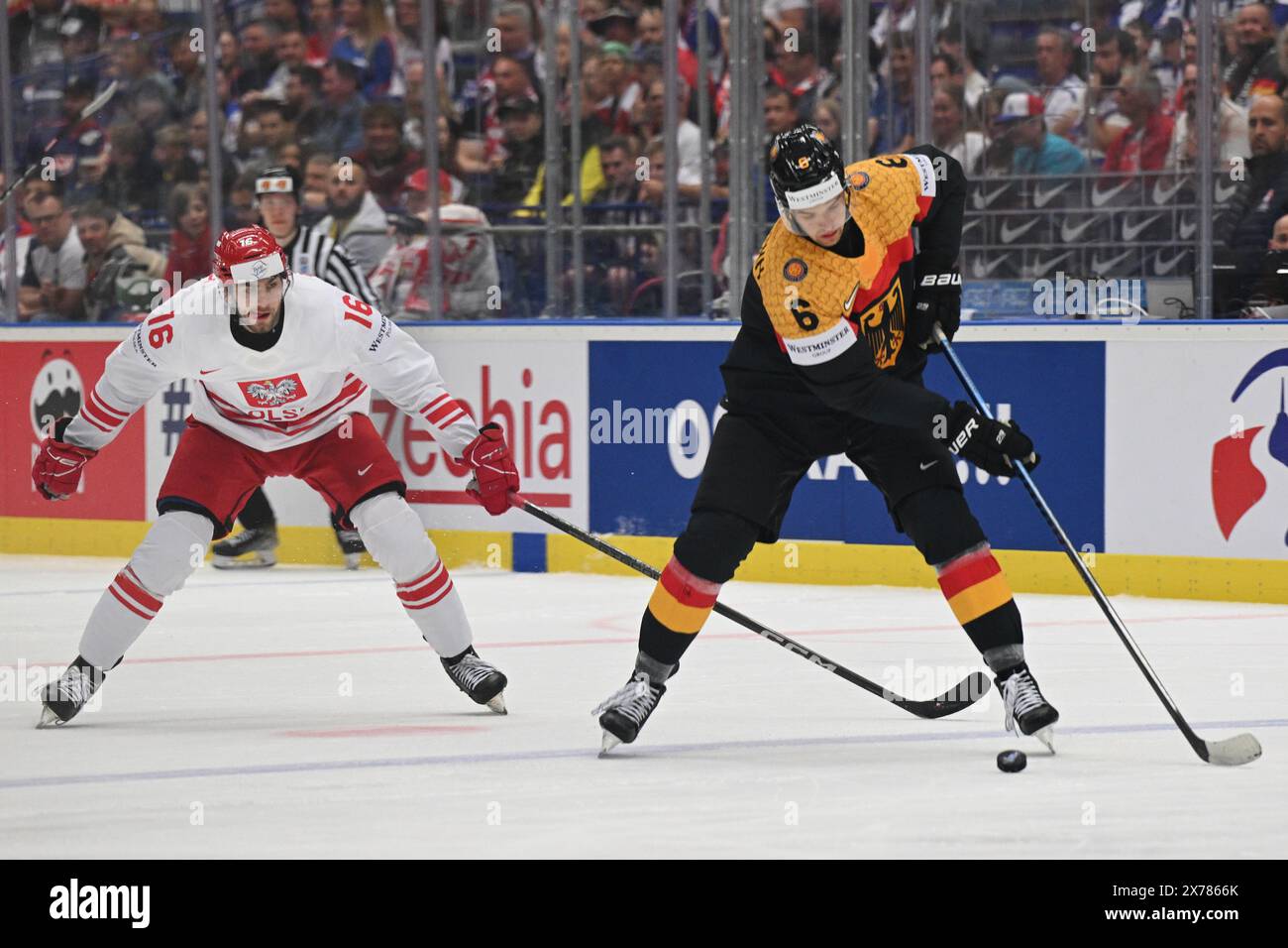 Ostrava, Czech Republic. 18th May, 2024. Pawel Zygmunt of Poland, left ...
