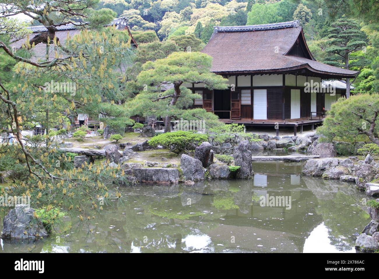 Japanese garden in Ginkaku-ji Temple, Kyoto, Japan Stock Photo - Alamy