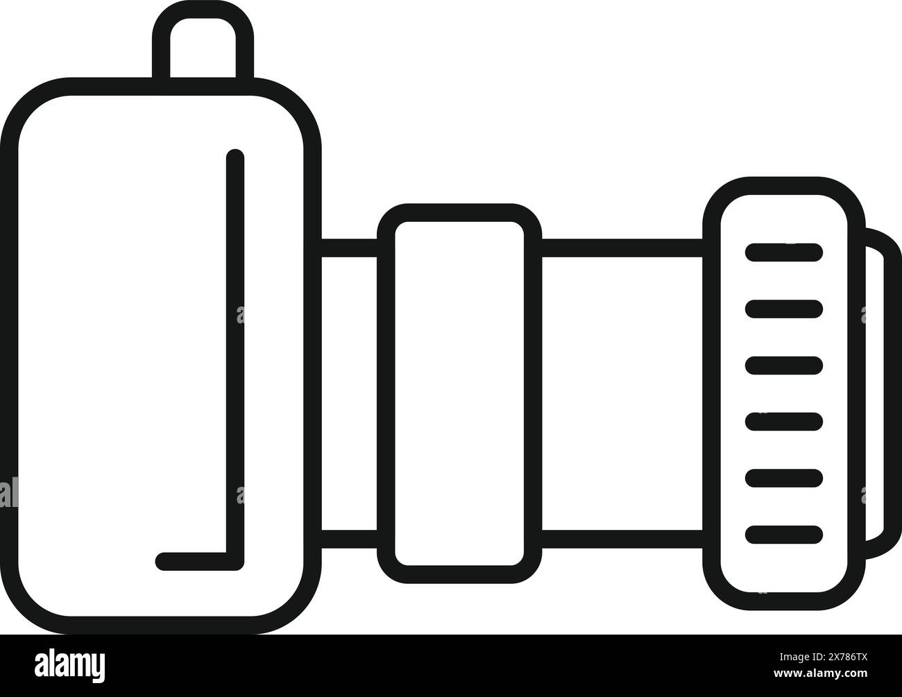 Camera lens line vector icon with modern style and detailed editable ...