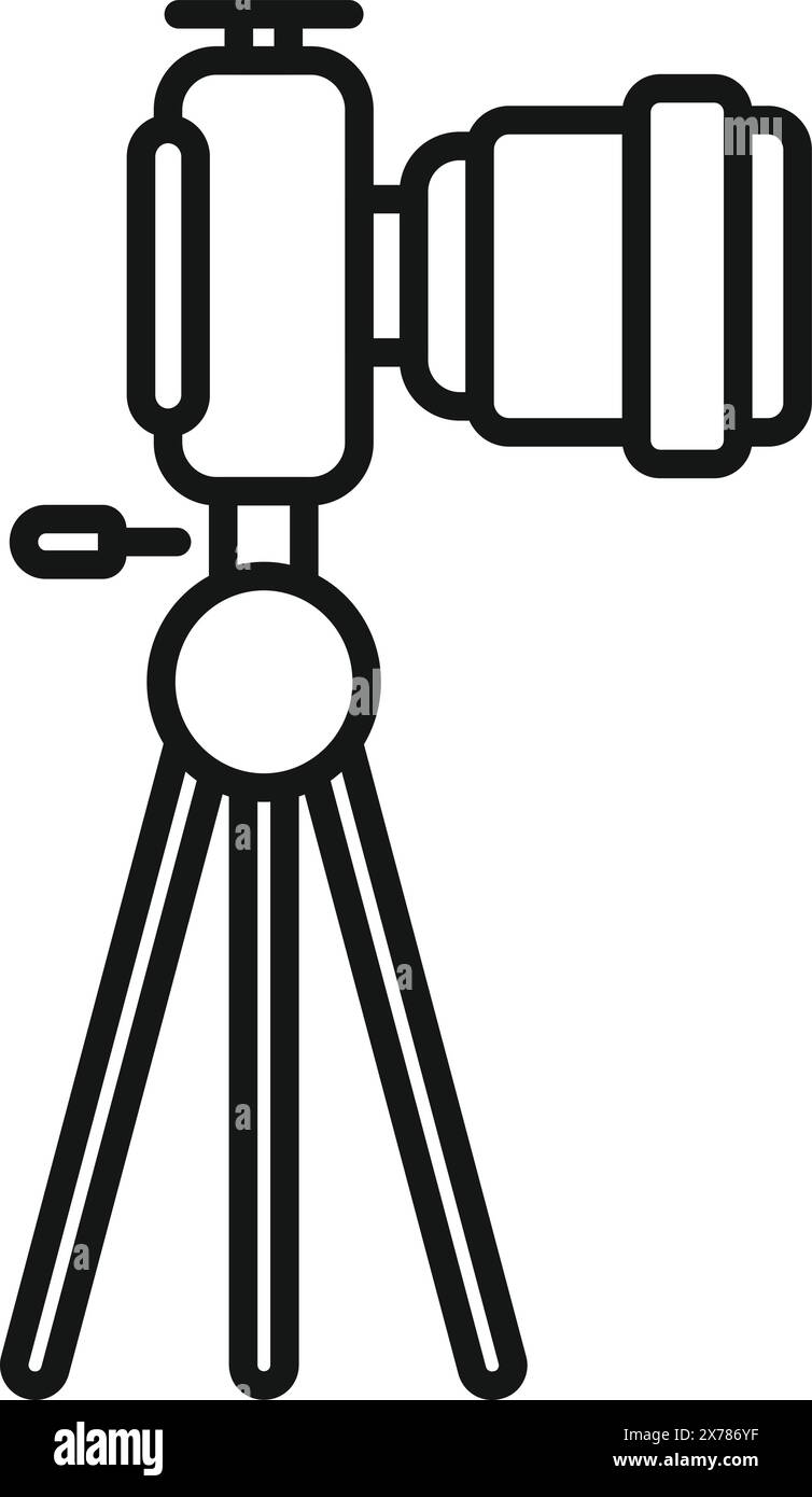 Camera mounted tripod Stock Vector Images - Alamy