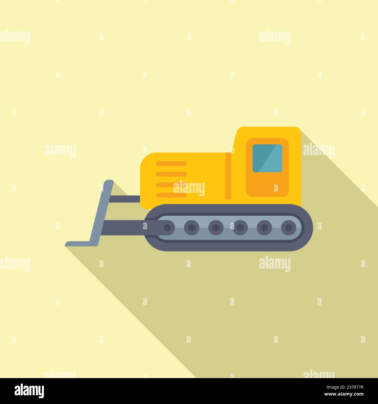 Detailed and minimalistic flat design illustration of a yellow ...