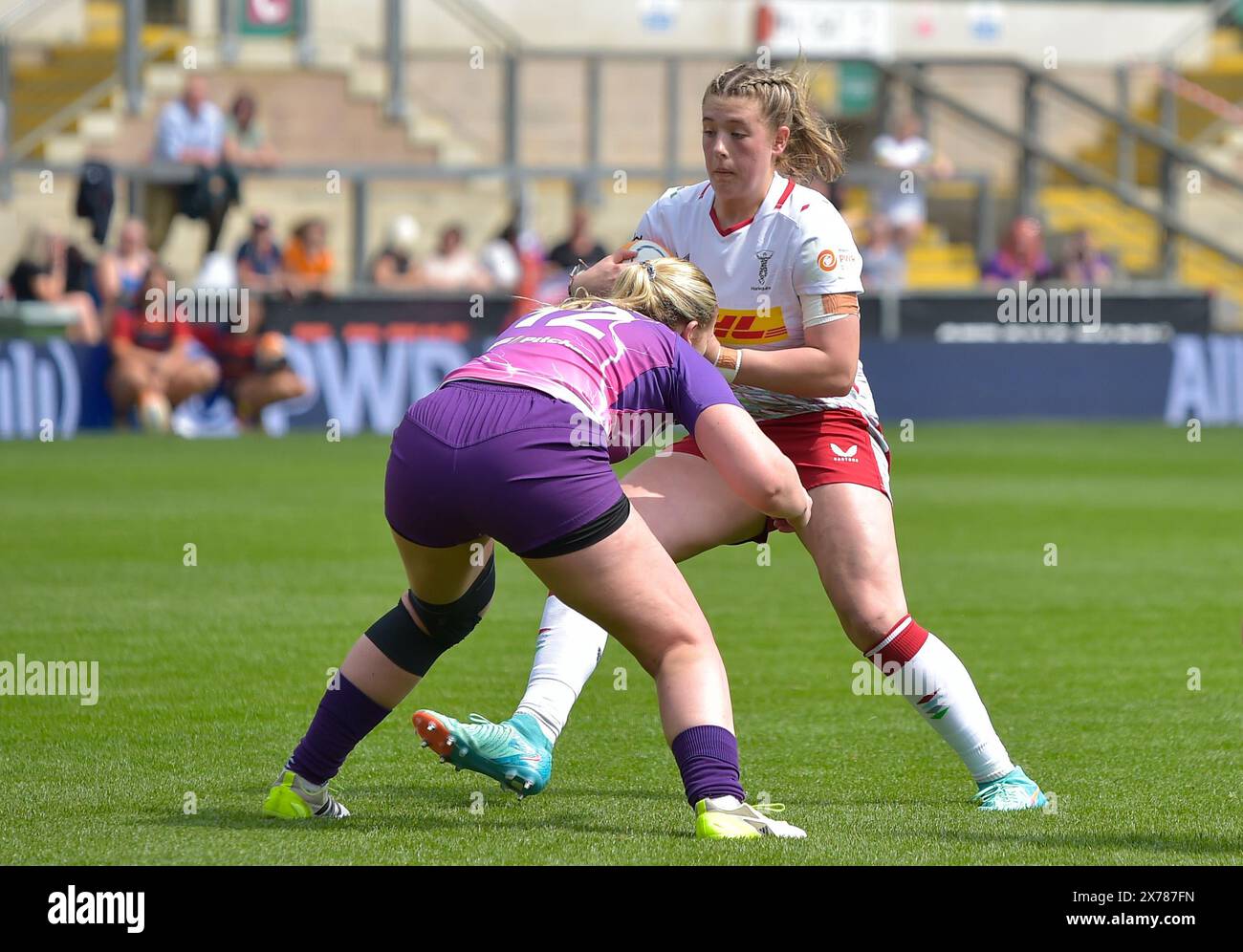 NORTHAMPTON, ENGLAND - Sunday 18- May-2024: Ella Cromack of Harlequins ...