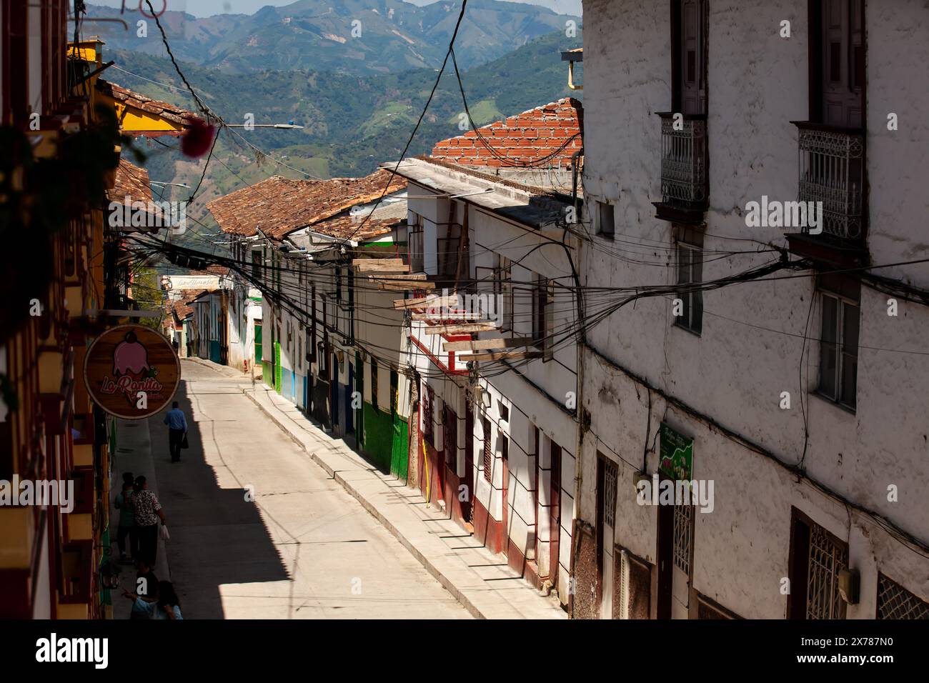 SALAMINA, COLOMBIA - JANUARY 14, 2024: Beautiful streets at the ...