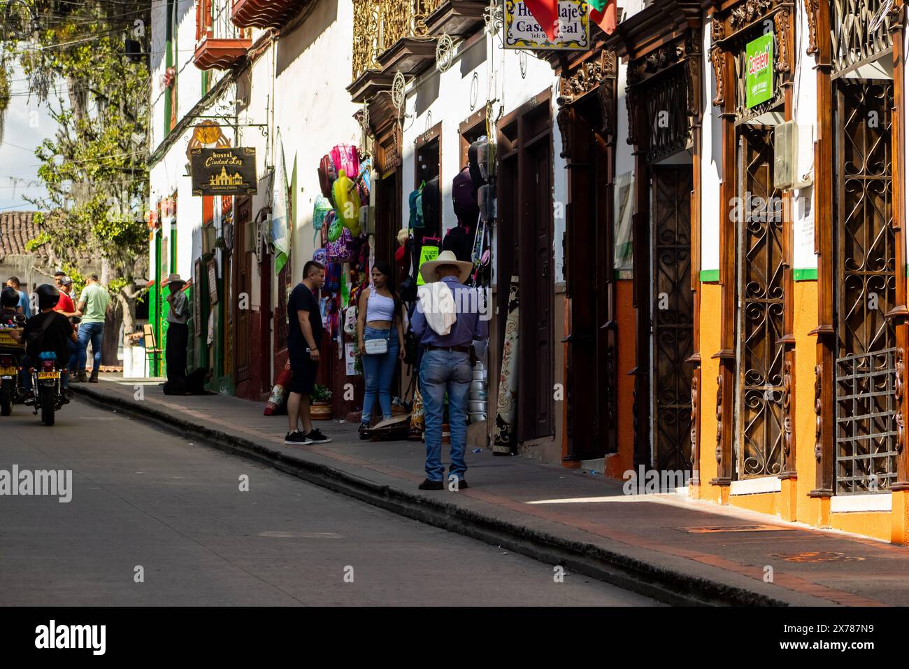 SALAMINA, COLOMBIA - JANUARY 14, 2024: Beautiful streets at the ...
