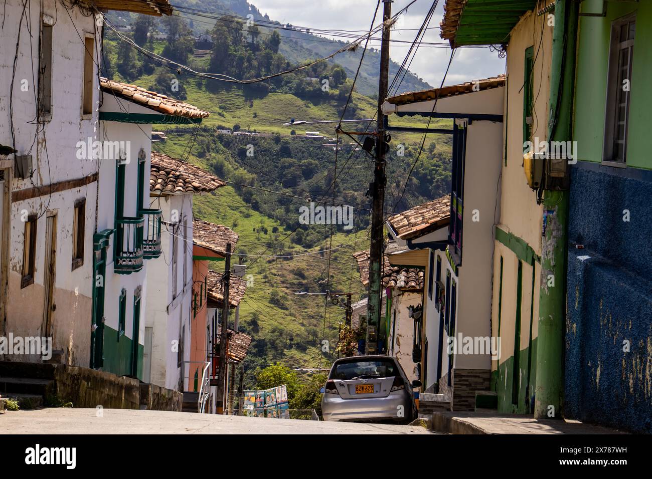 SALAMINA, COLOMBIA - JANUARY 14, 2024: Beautiful streets at the ...