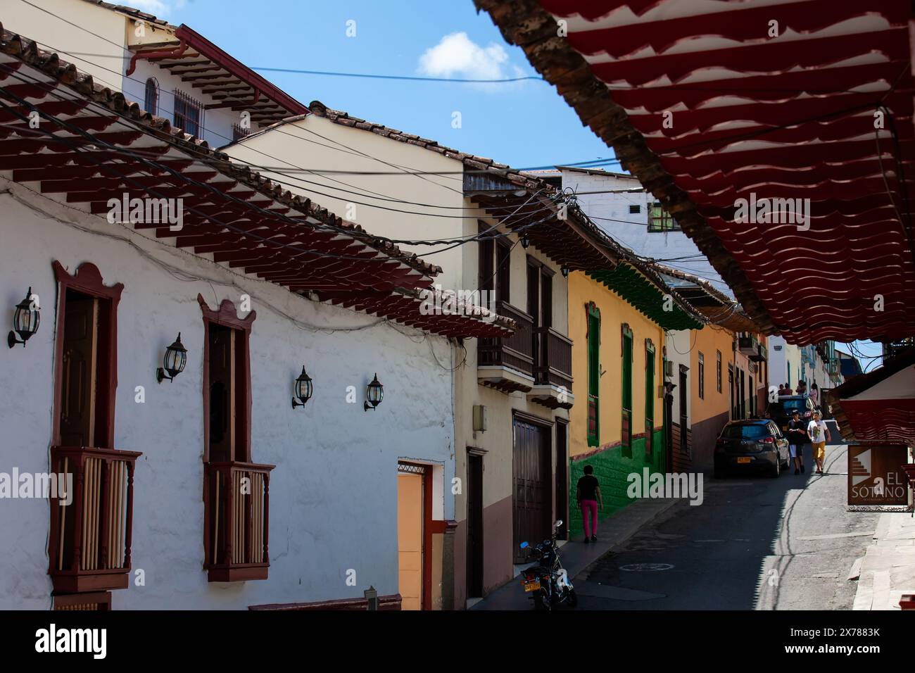 SALAMINA, COLOMBIA - JANUARY 14, 2024: Beautiful streets at the ...