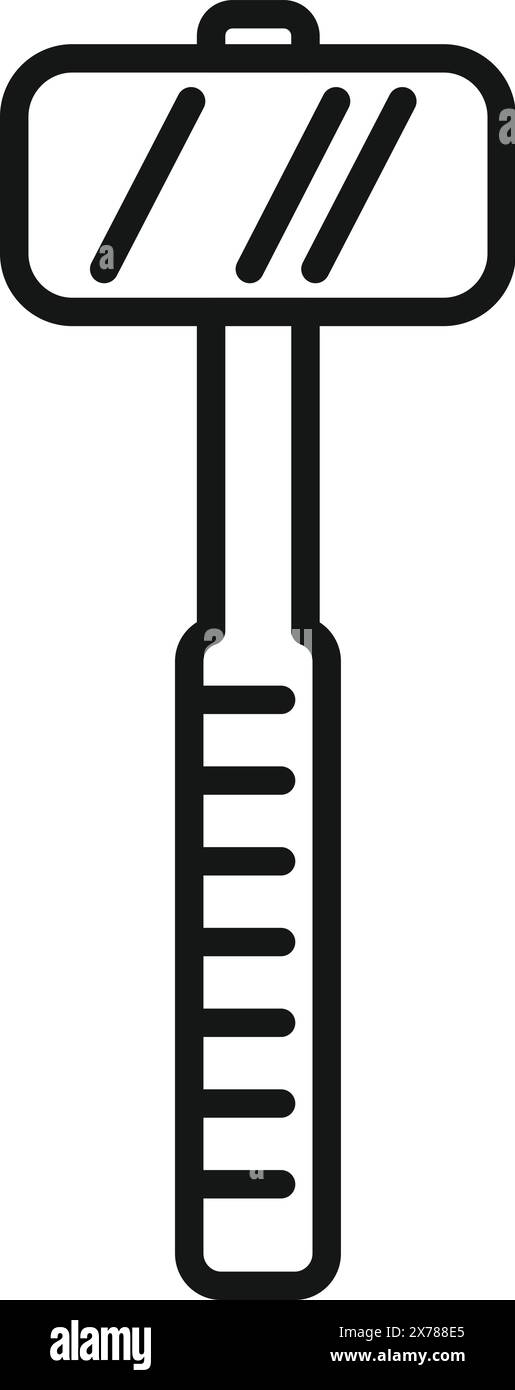 Black and white line art icon depicting a simple razor, suitable for ...