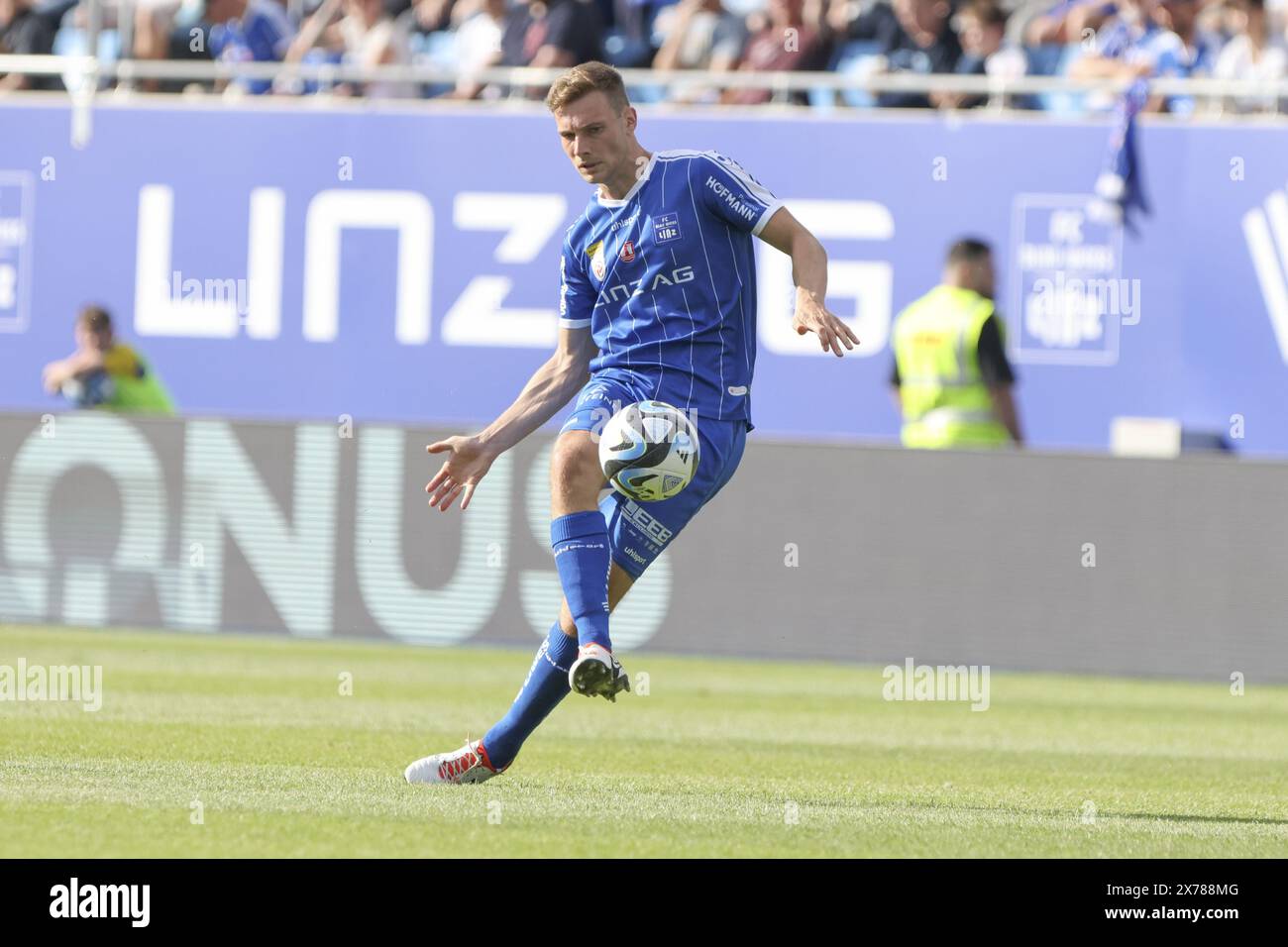 LINZ, AUSTRIA - MAY 18: Manuel Maranda of Blau Weiss Linz during the ...
