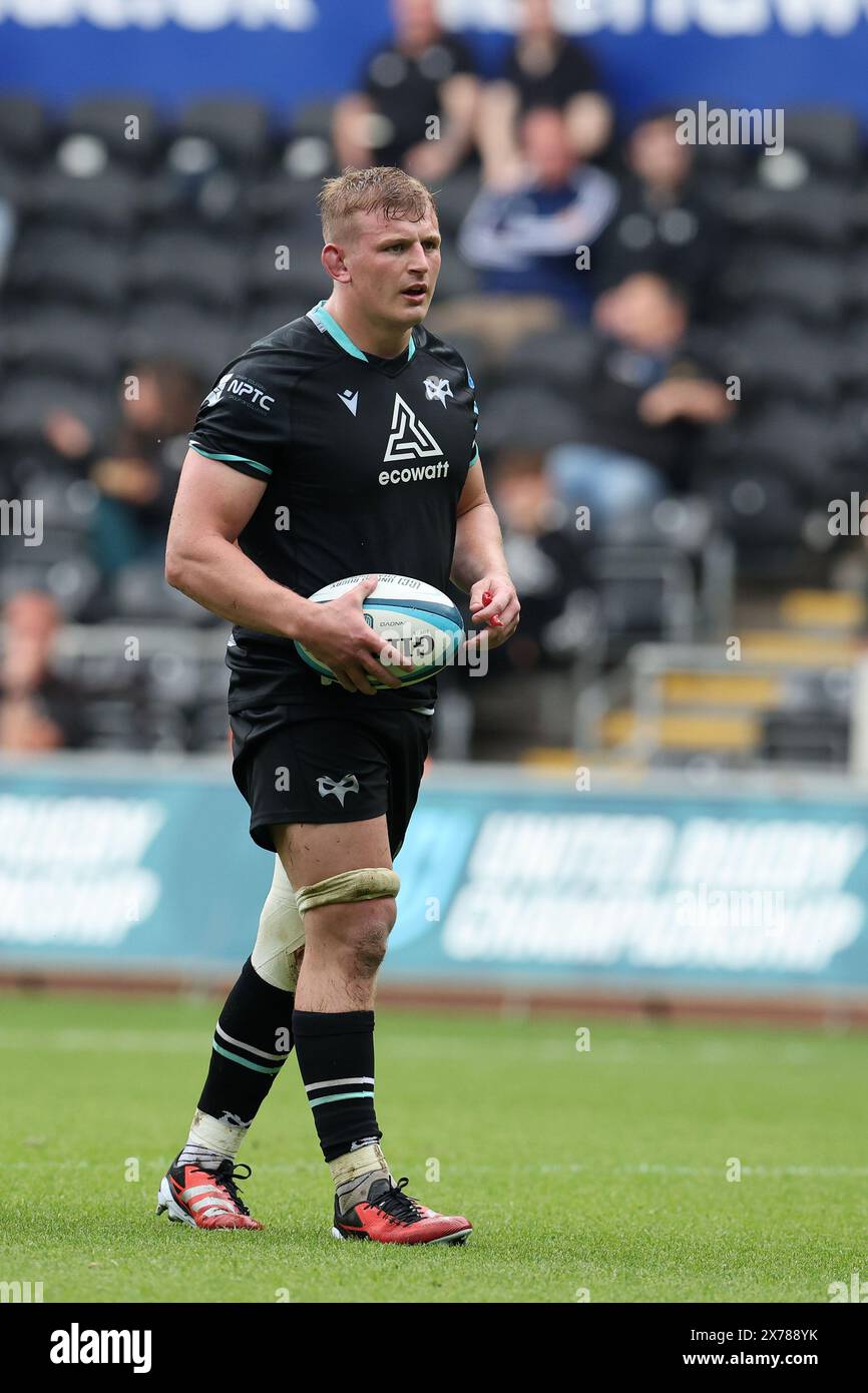 Swansea, UK. 18th May, 2024. Jac Morgan of the Ospreys looks on. United ...
