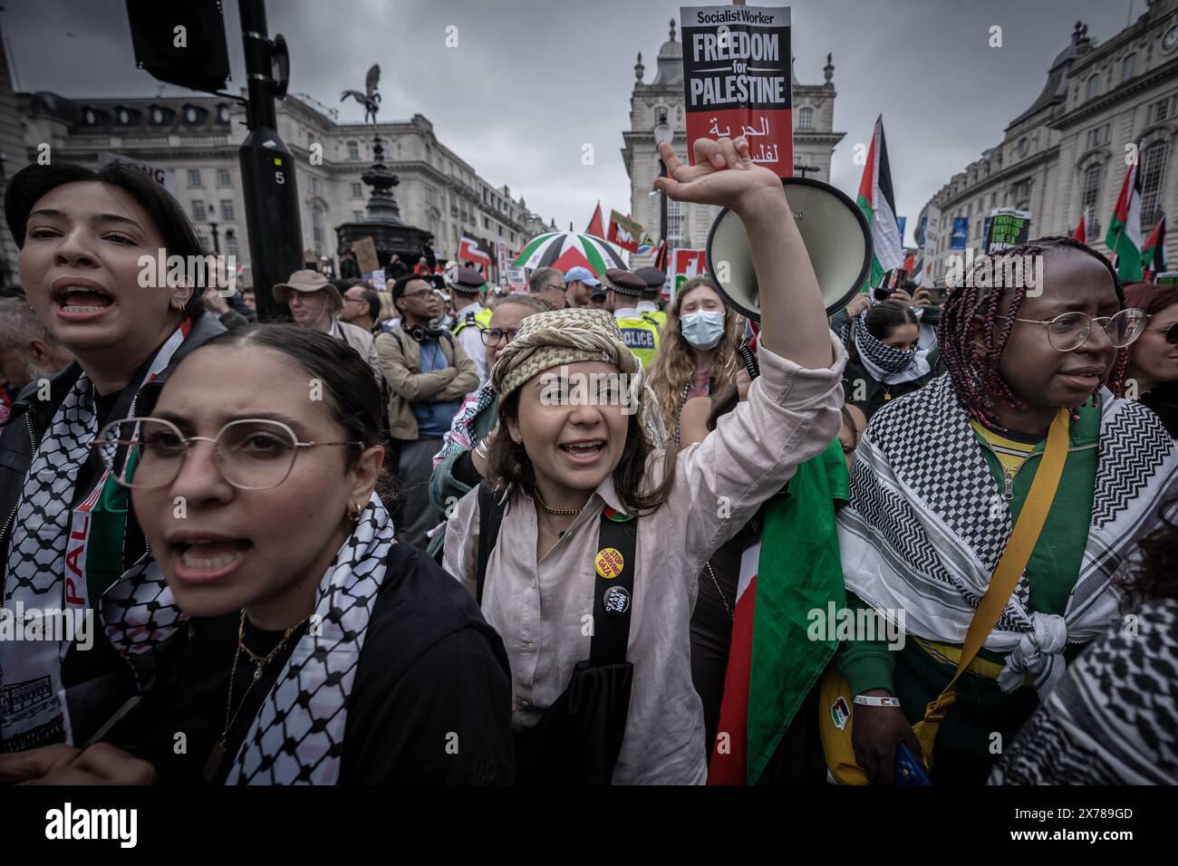 London, UK. 18th May, 2024. Pro-Palestinian ‘Nakba’ march through ...