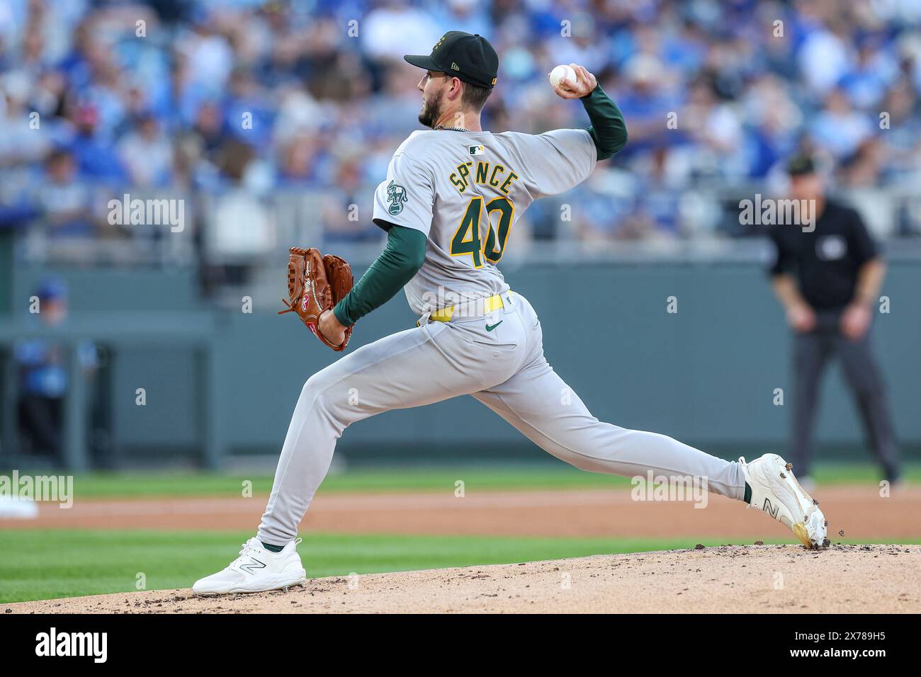 Kansas City, MO, USA. 17th May, 2024. Oakland Athletics starting ...