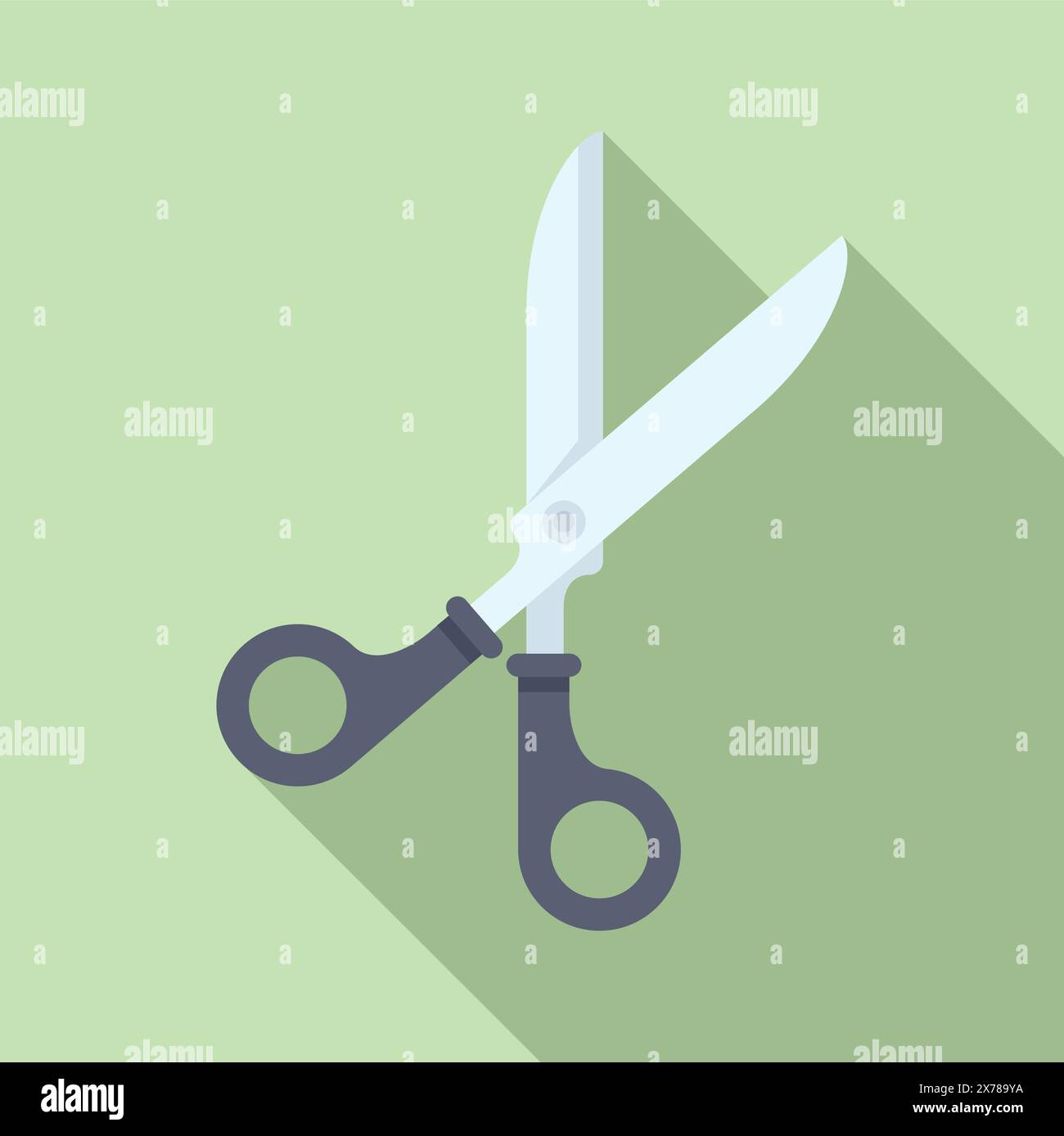 Vector graphic of a pair of scissors in a modern flat design style ...