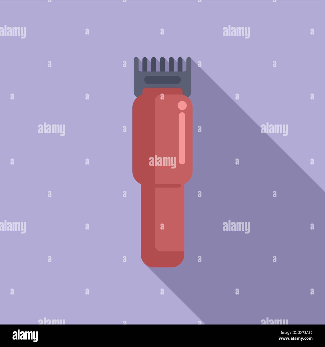 Vector illustration of a modern hair clipper in flat design style with ...