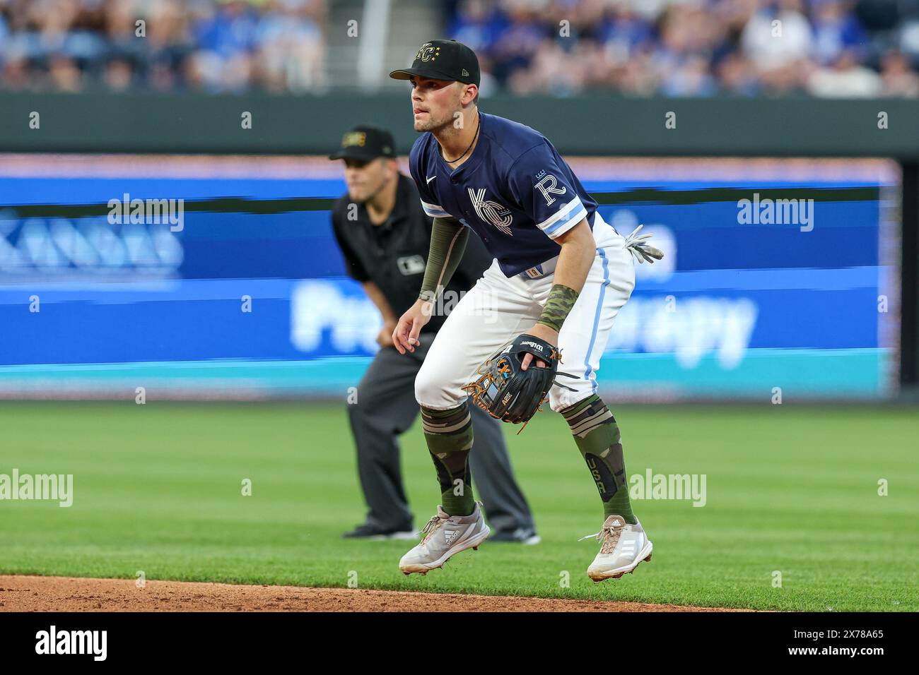 Kansas City, MO, USA. 17th May, 2024. Kansas City Royals second baseman ...