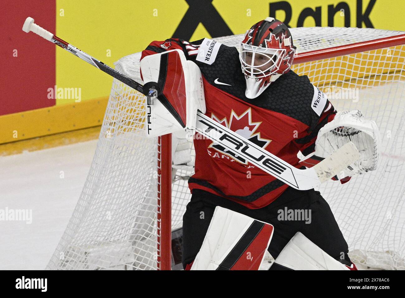 Prague, Czech Republic. 18th May, 2024. Goalkeeper of Canada Jordan ...