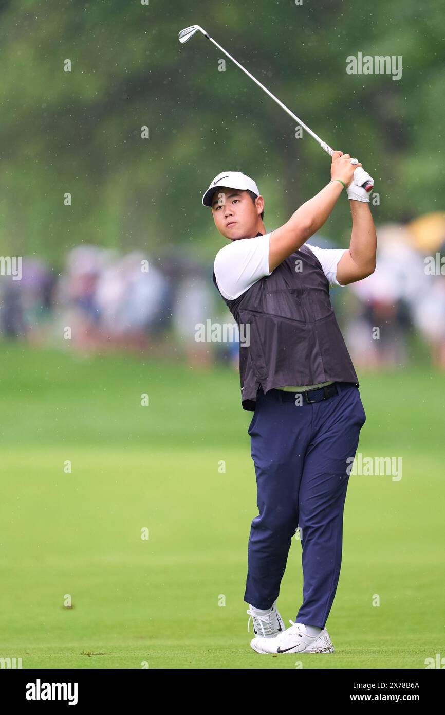 Kim Joo-hyung of South Korea in action during Round 2 of the 2024 PGA ...